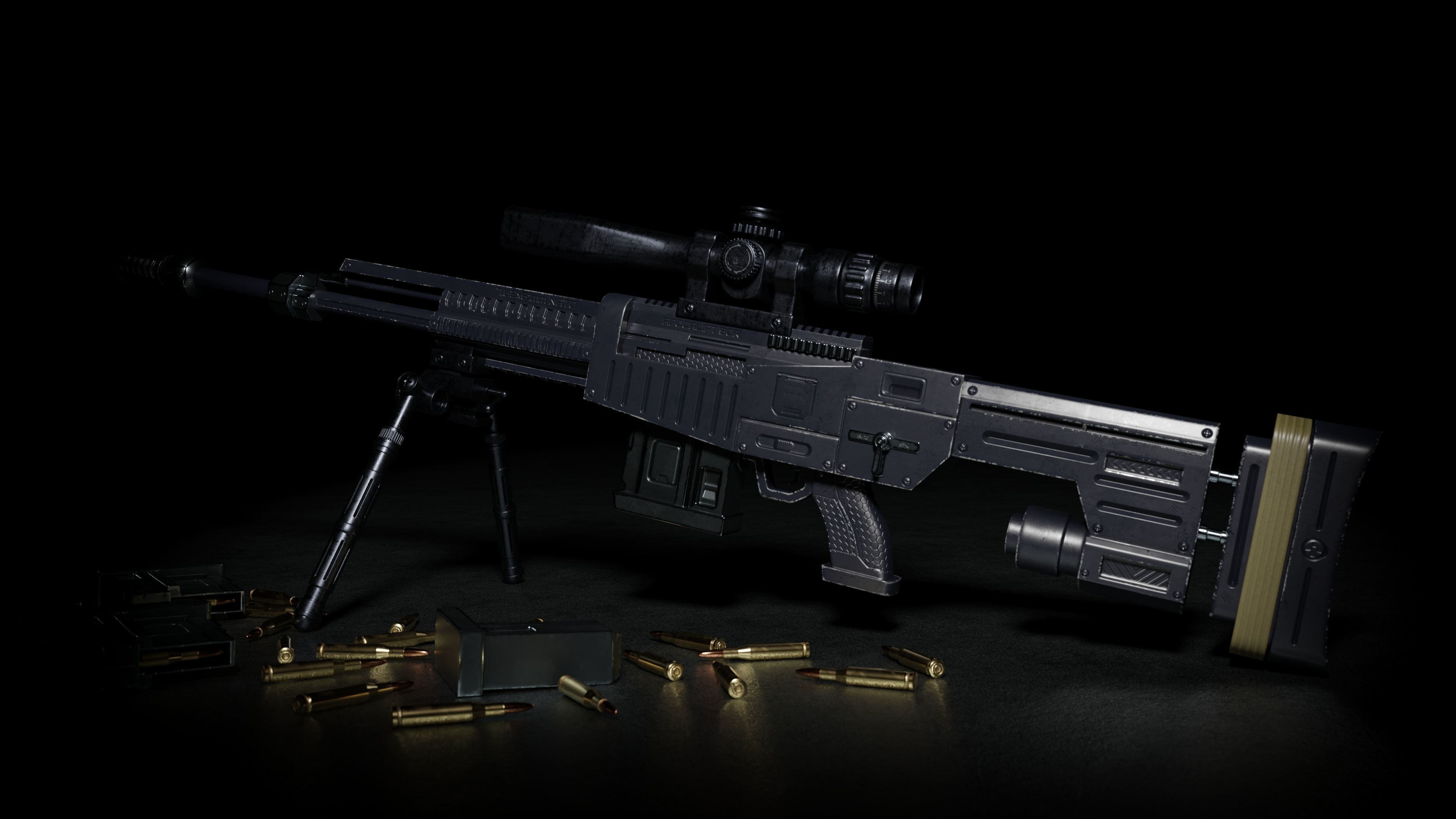 3D model Apocalipt 50R Sniper Rifle VR / AR / low-poly | CGTrader