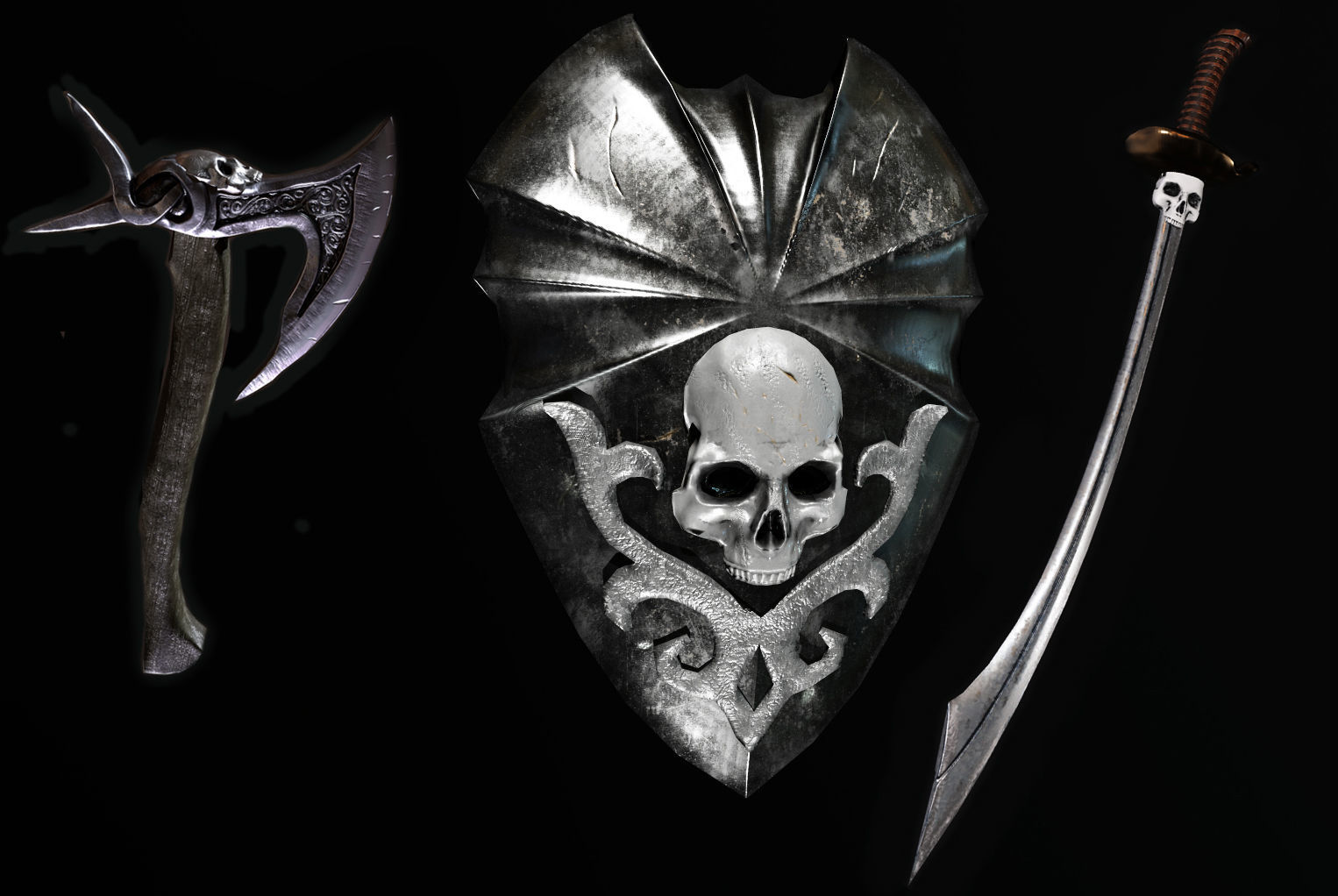 skeleton weapon 3D Model Collection | CGTrader