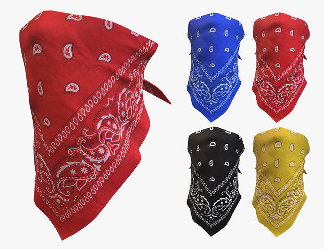 3D model Bandanas four VR / AR / low-poly | CGTrader
