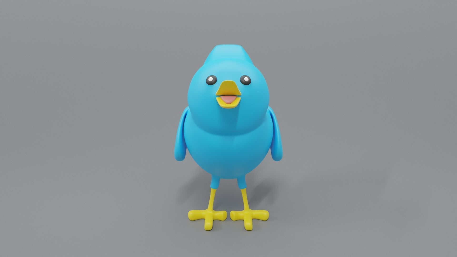 Twitter Social Media Mascot 3D model | CGTrader