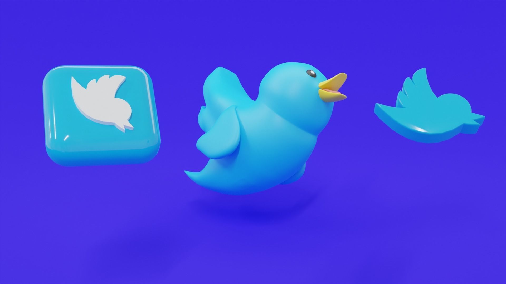 Twitter Social Media Mascot 3D model | CGTrader
