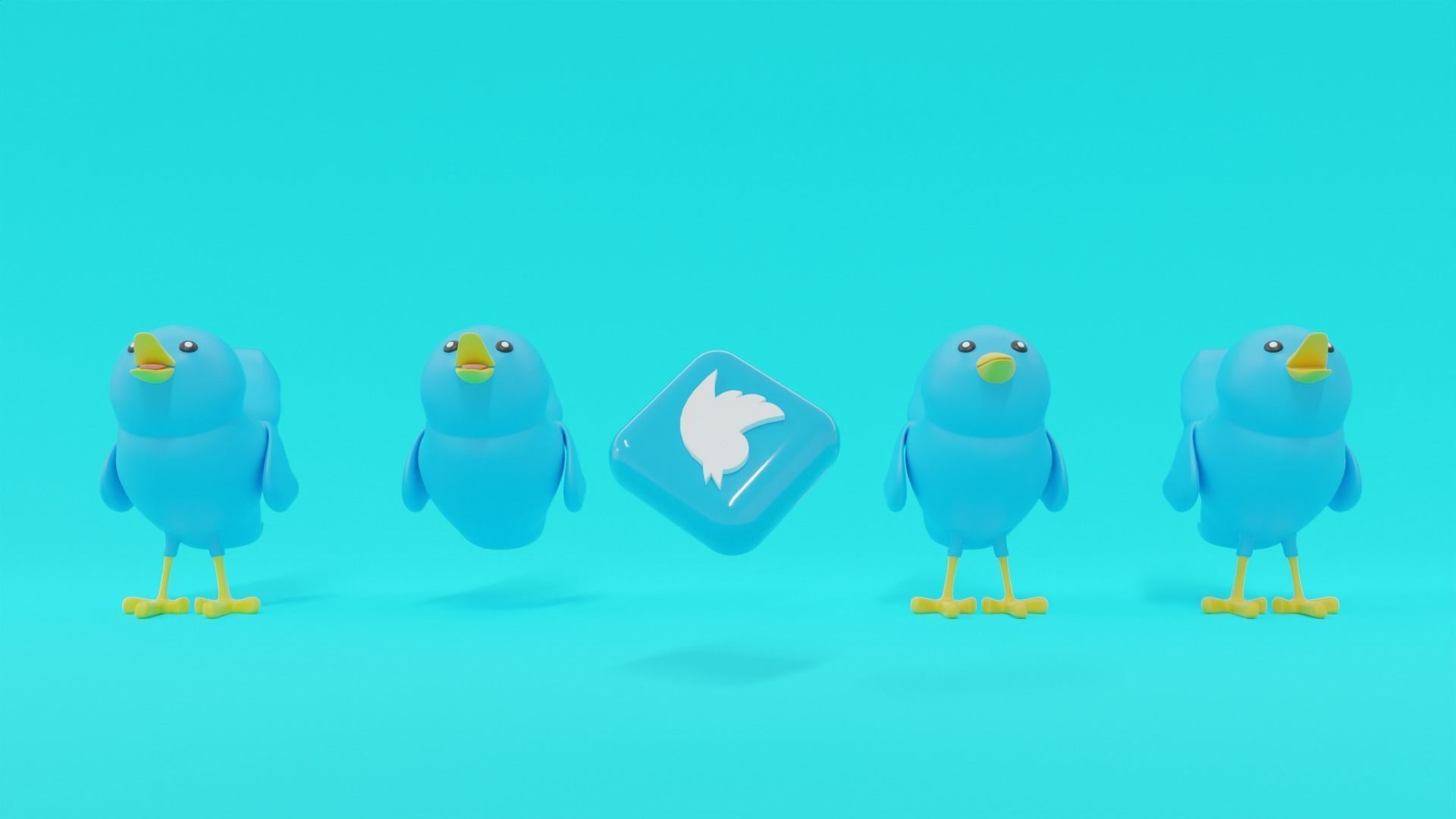 Twitter Social Media Mascot 3D model | CGTrader