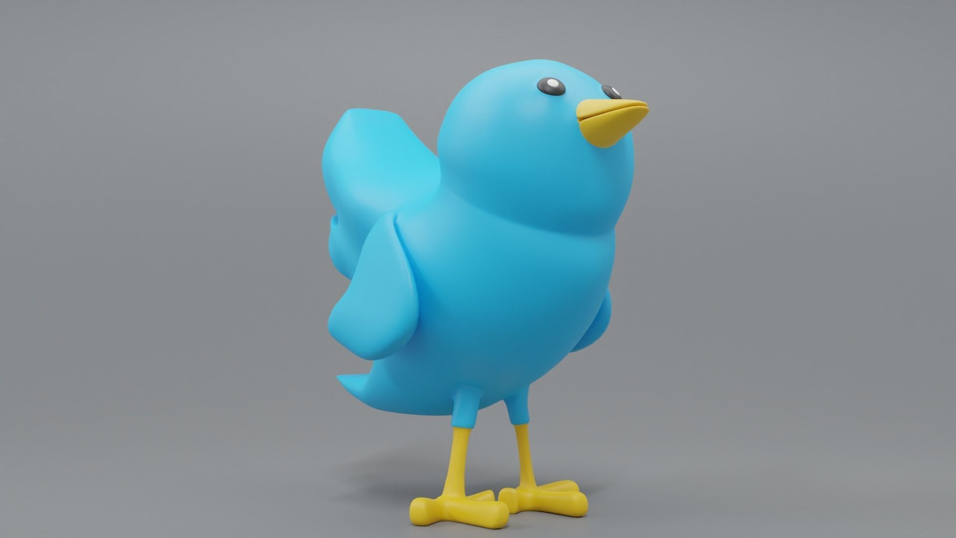 Twitter Social Media Mascot 3D model | CGTrader