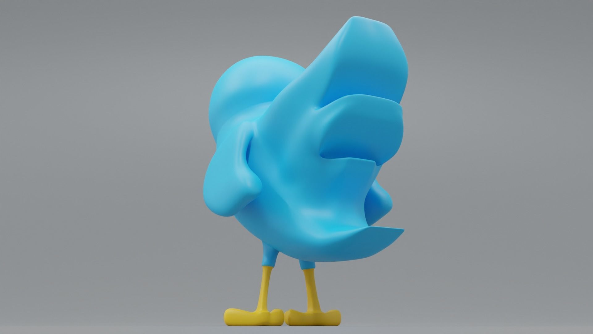 Twitter Social Media Mascot 3D model | CGTrader