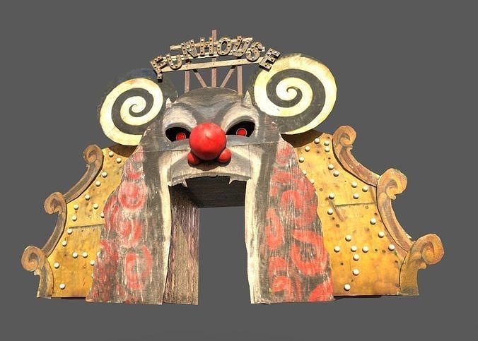 3D model Old Funhouse Entrance VR / AR / low-poly | CGTrader