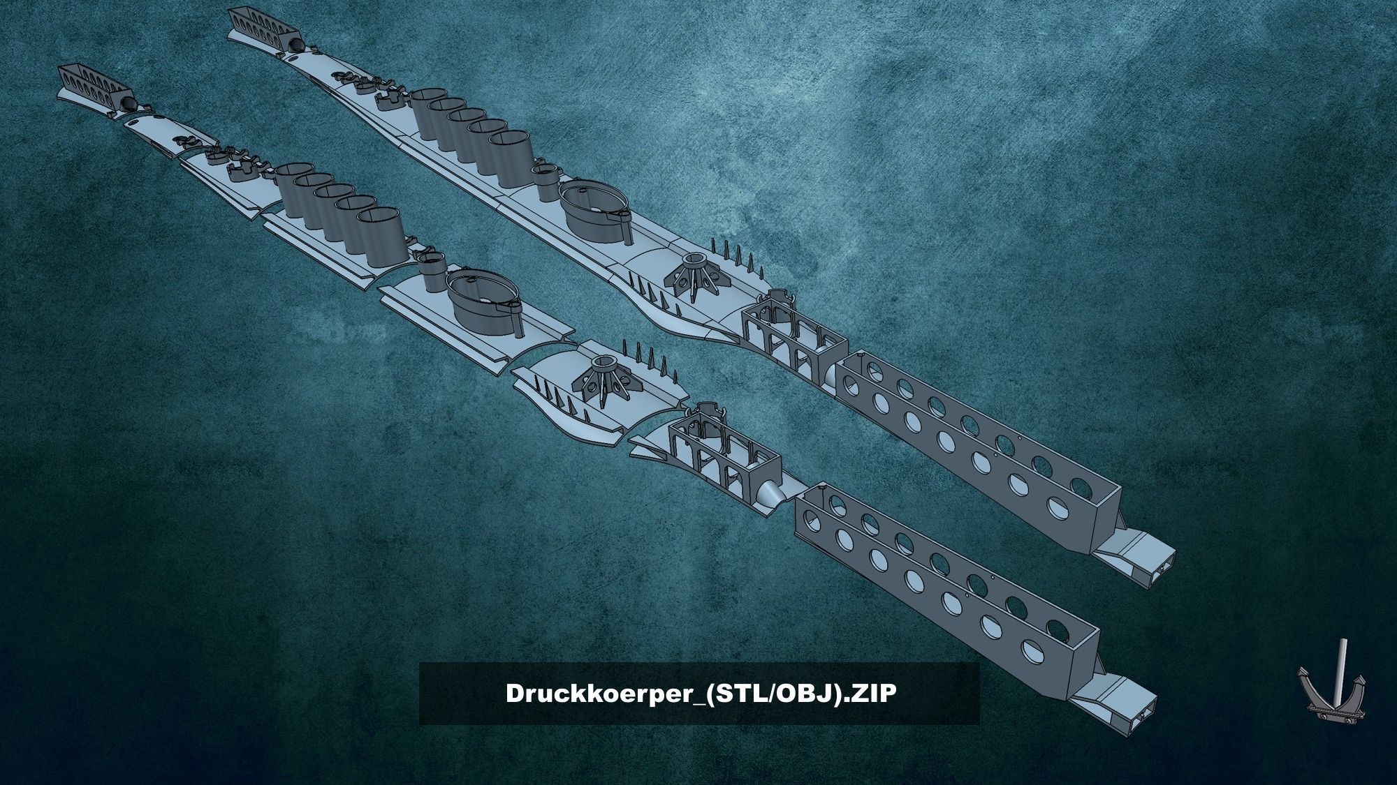 U-Boot TYP VII D 3D model 3D printable | CGTrader