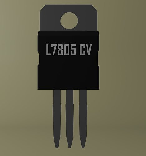 IC 7805 free 3D model | CGTrader