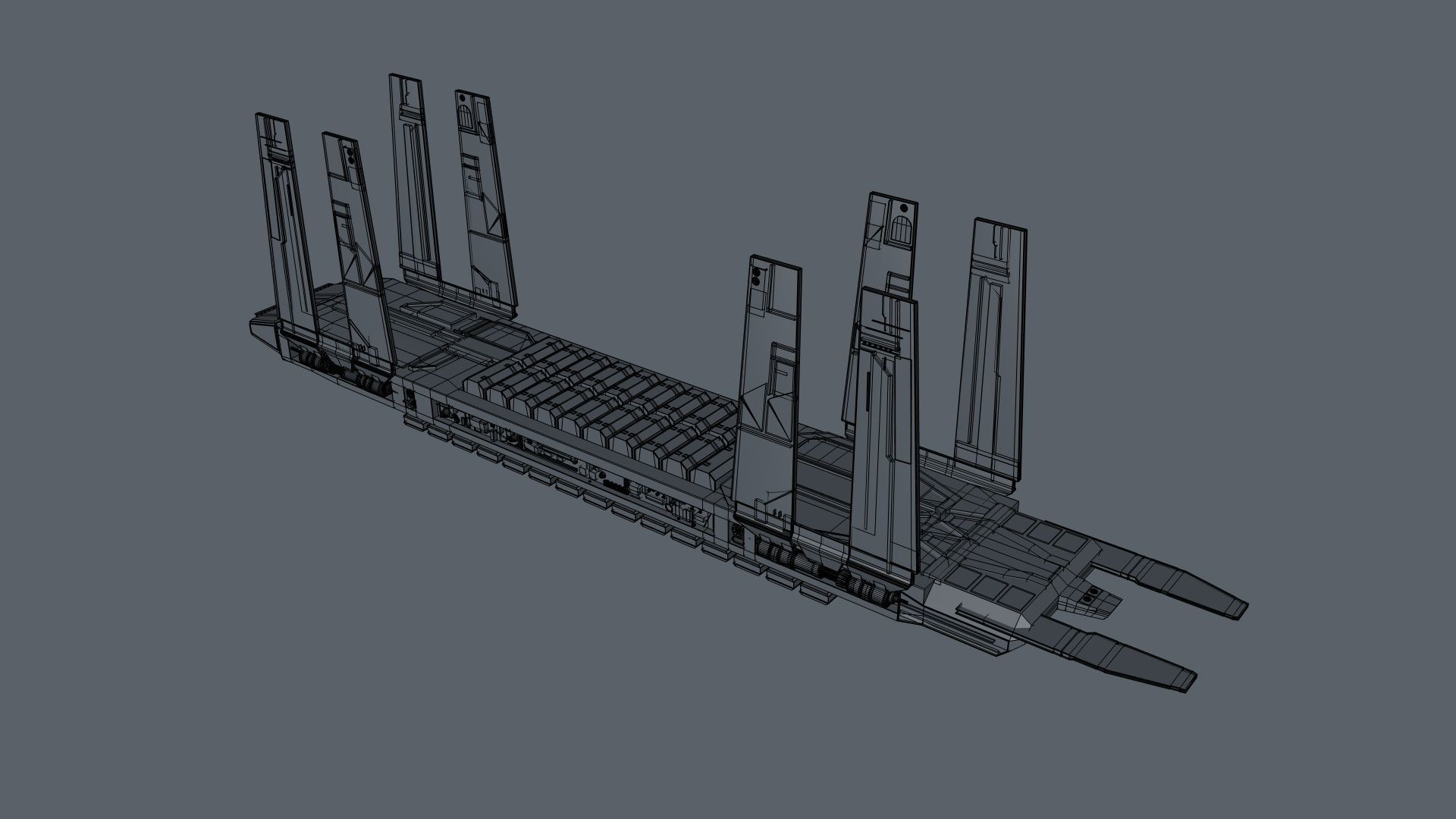 3D model Eta-class supply barge Spaceship VR / AR / low-poly | CGTrader