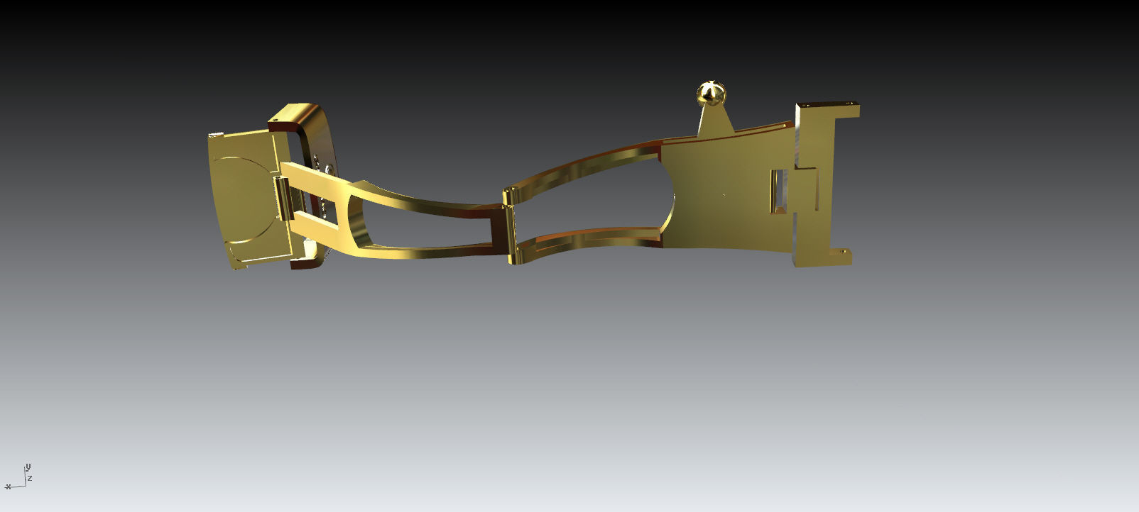 folding clasp 3D model 3D printable | CGTrader