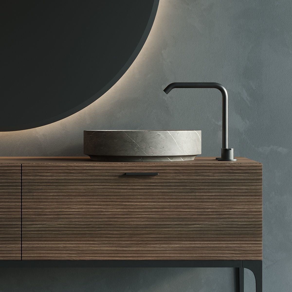 Inbani Grate 03 Vanity Unit Set 2 3D model | CGTrader