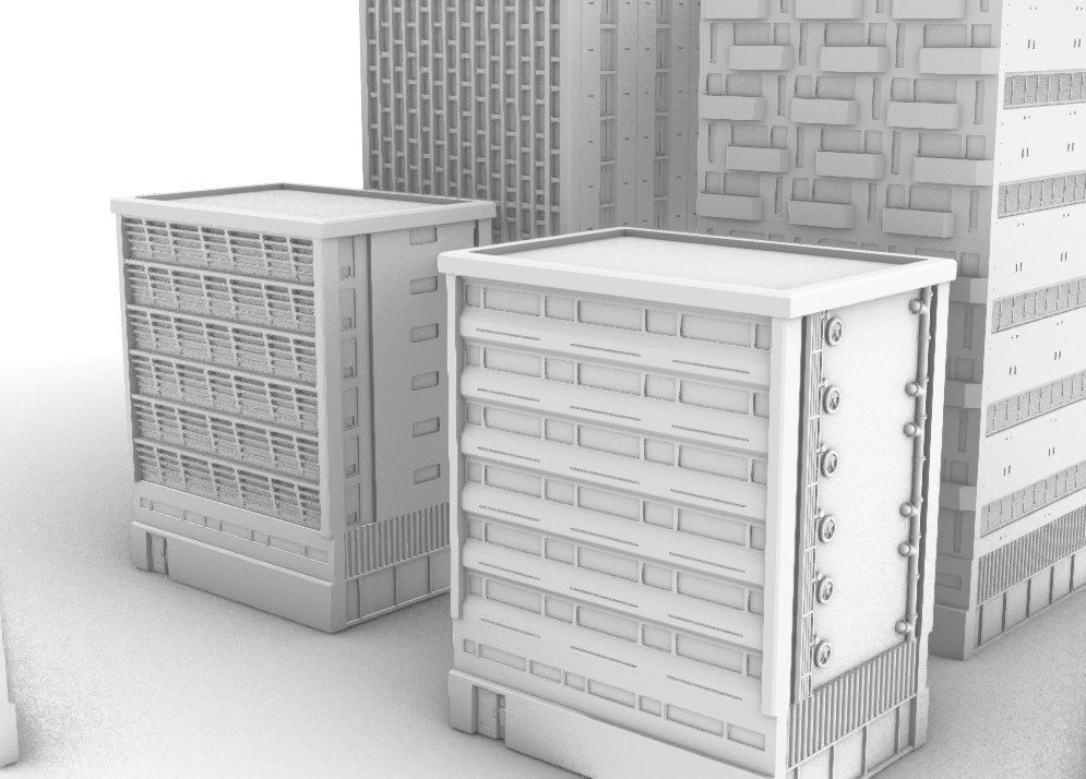 Modular Buildings Pack I - Modern-Cyberpunk 3D model 3D printable ...