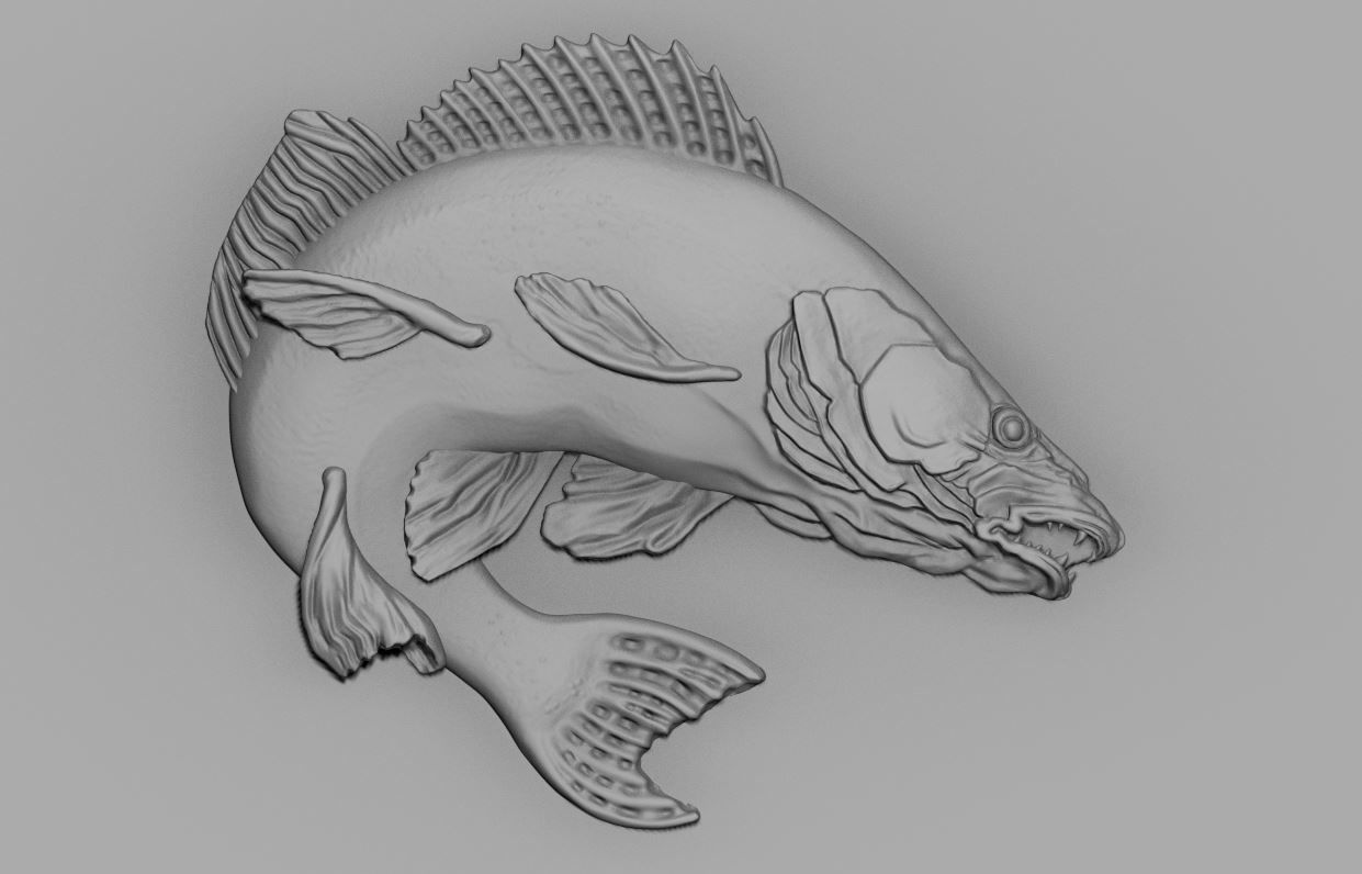 fish relief 3D model 3D printable | CGTrader