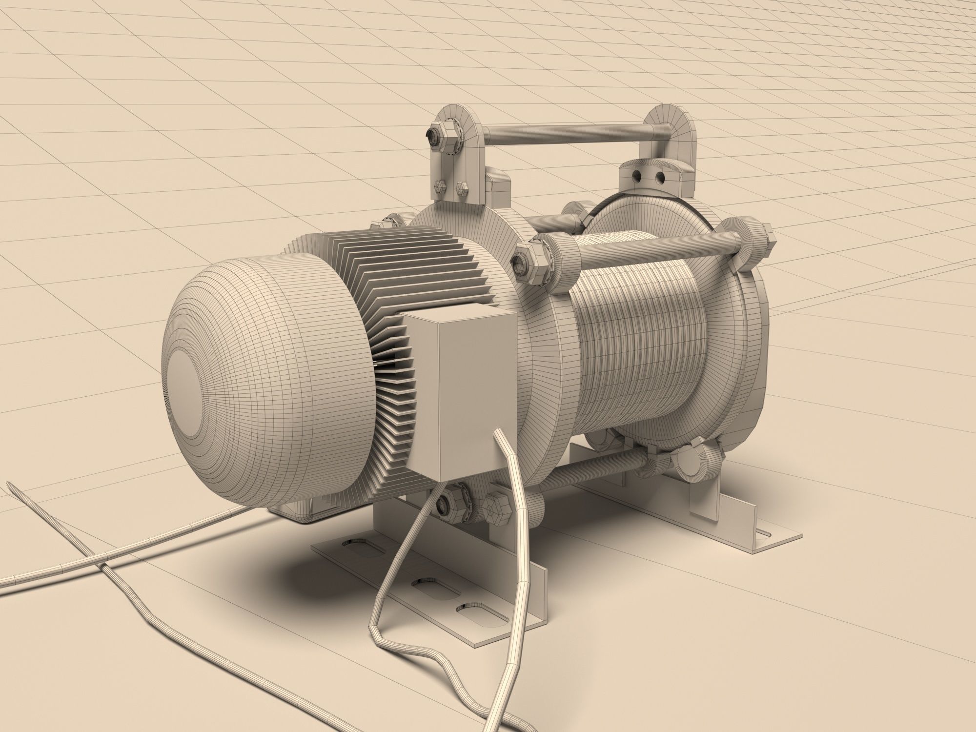 winch 3D model | CGTrader
