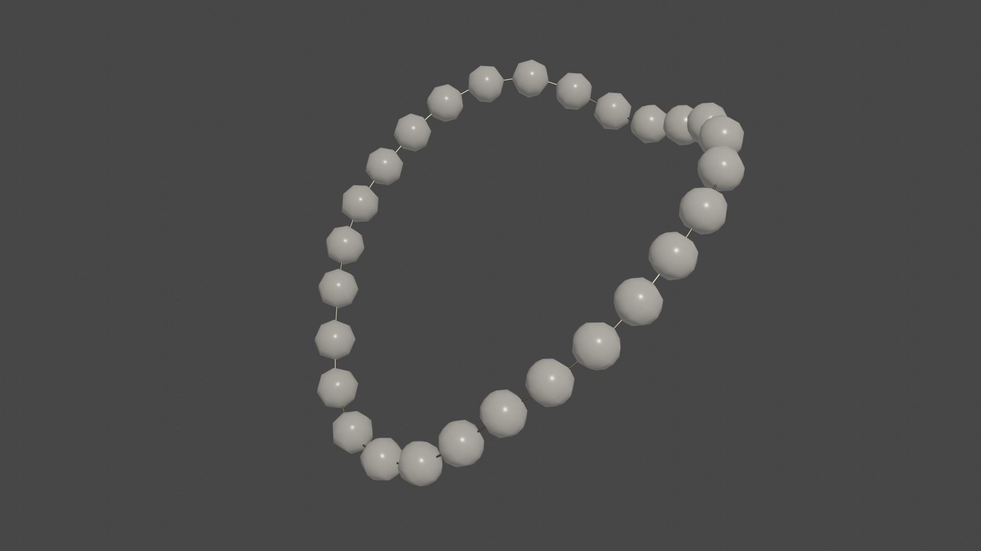 3D model Pearl Necklace VR / AR / low-poly | CGTrader