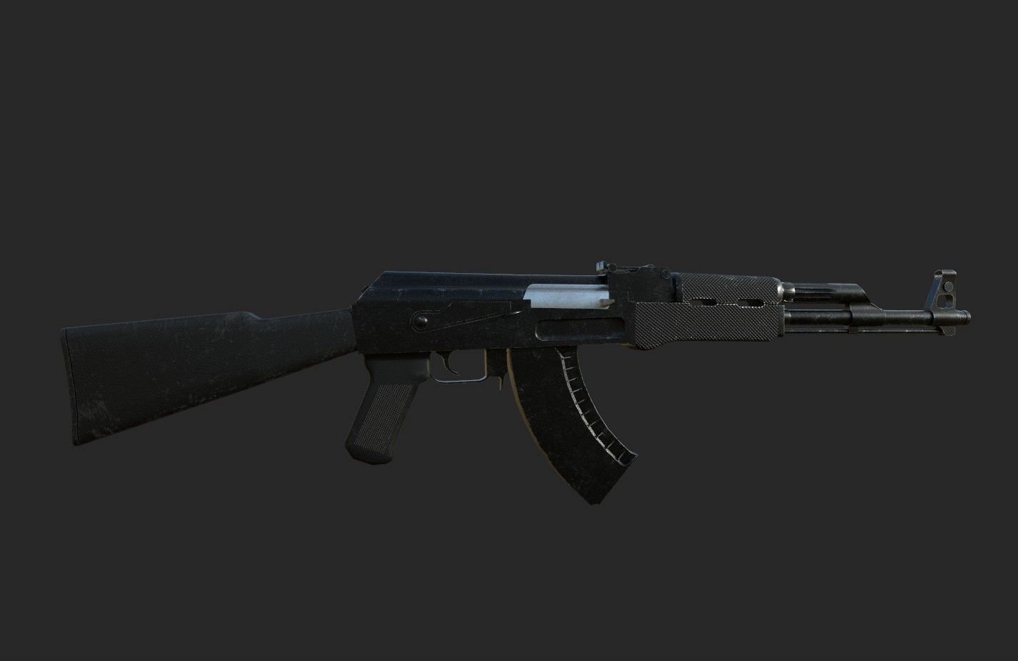 AK-47 Black 3D asset | CGTrader