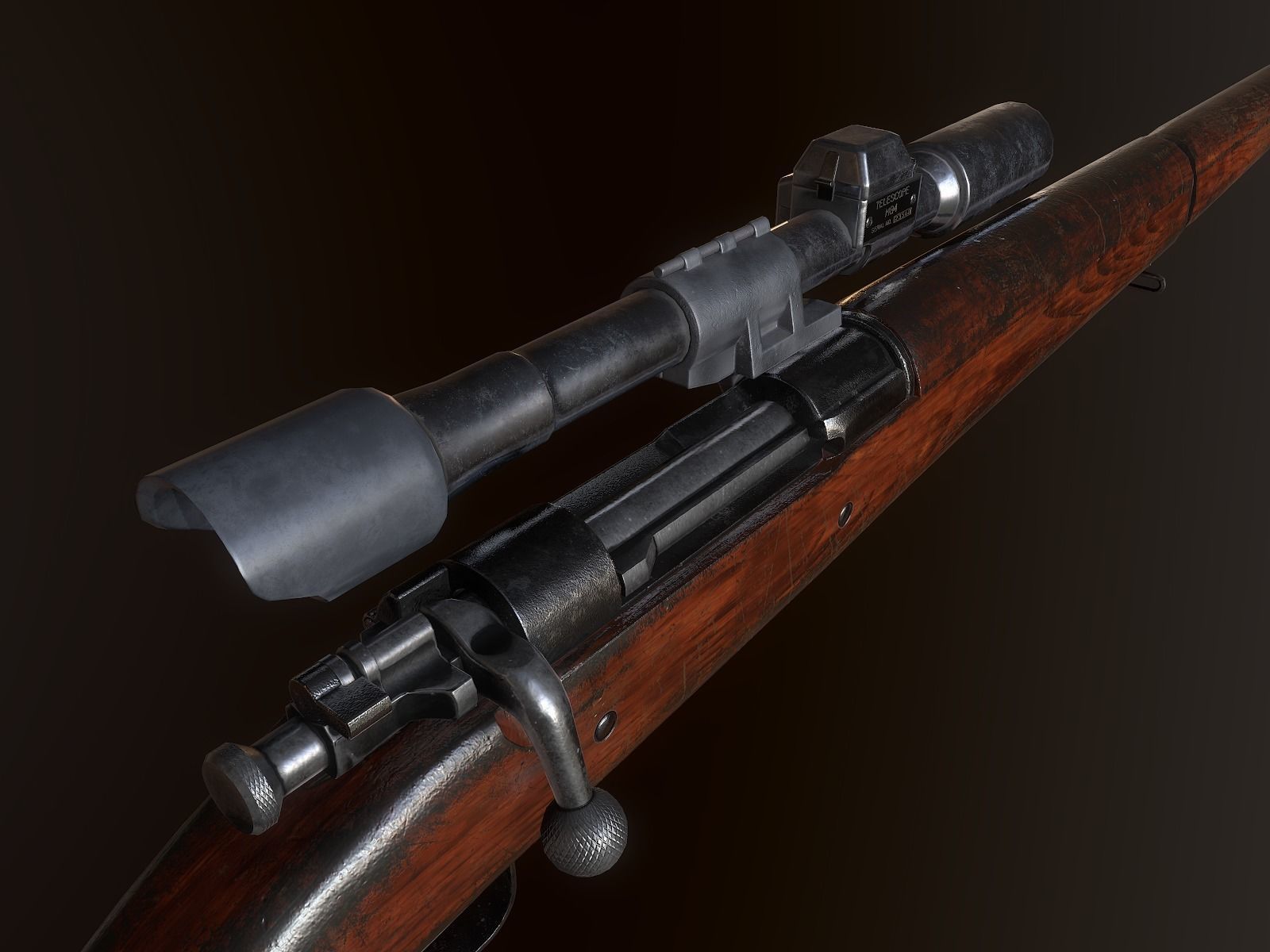 3D model Springfield M1903 Sniper rifle with M84 scope PBR VR / AR / low-poly | CGTrader