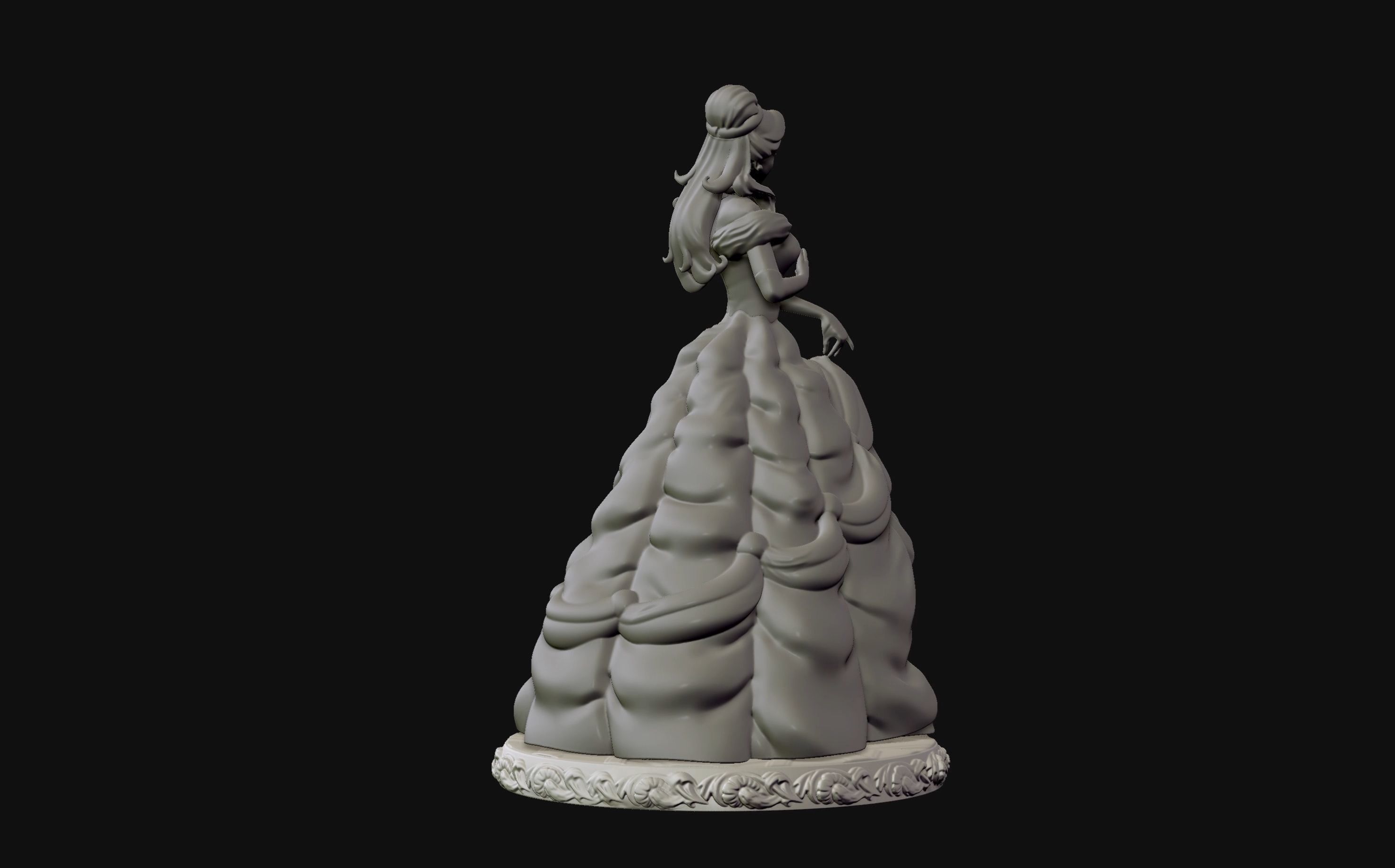 Beauty and the Beast - Belle - 3d print figure 3D model 3D printable ...