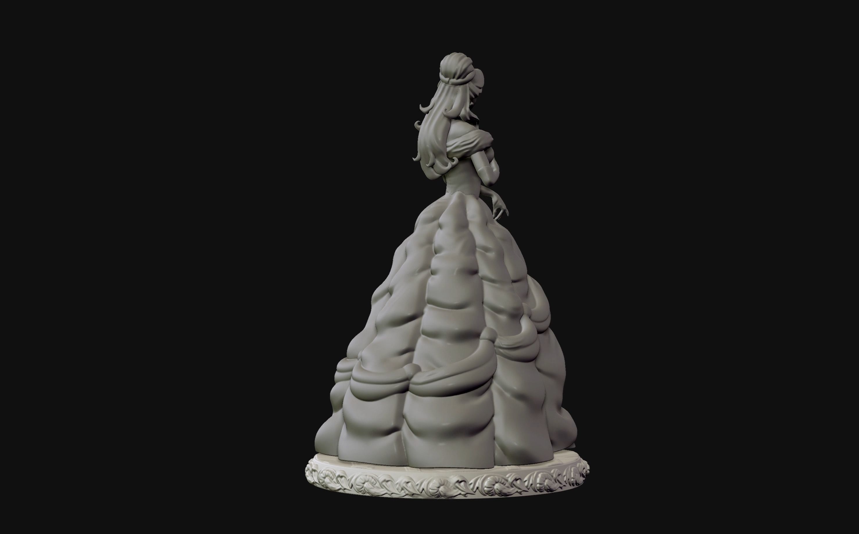 Beauty and the Beast - Belle - 3d print figure 3D model 3D printable ...