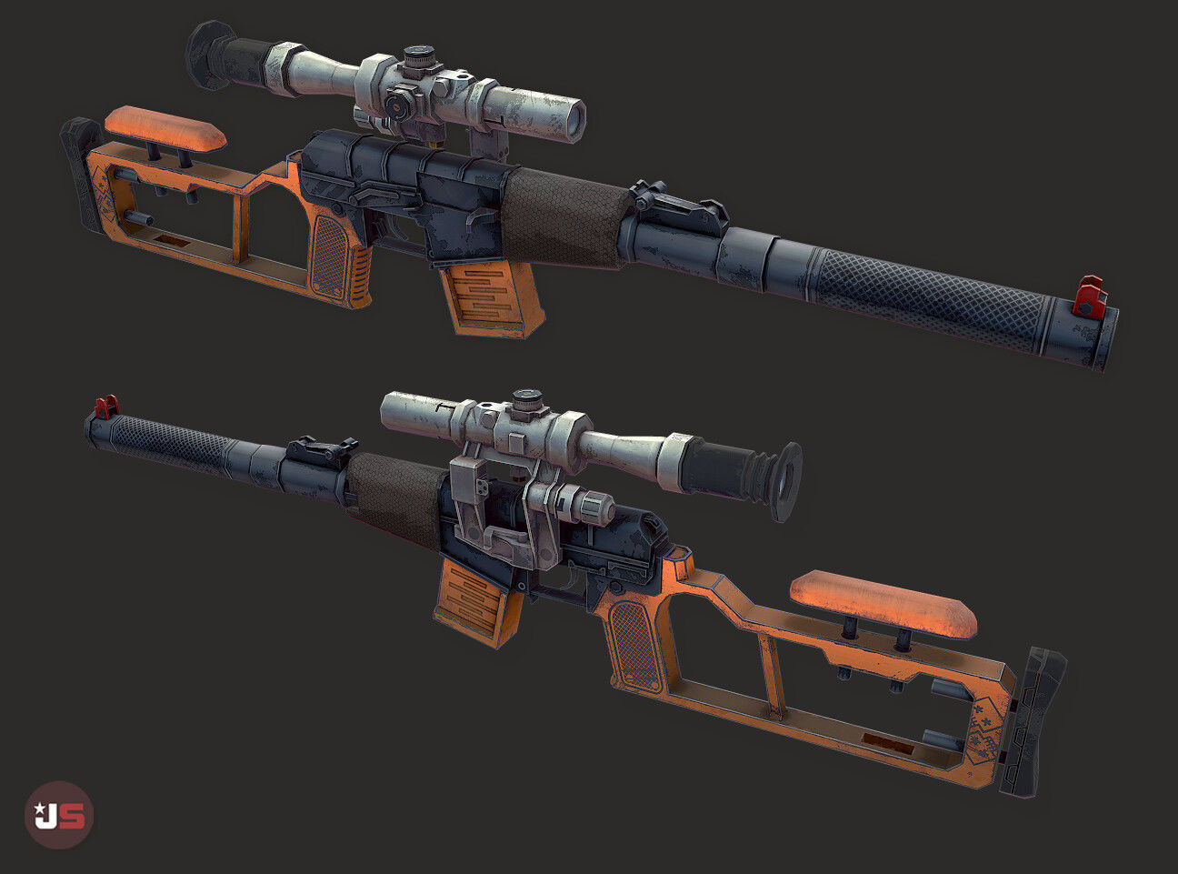 3D model Sniper rifle VR / AR / low-poly | CGTrader