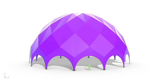 Solid Triangulated Dome Structure v2 3D model | CGTrader