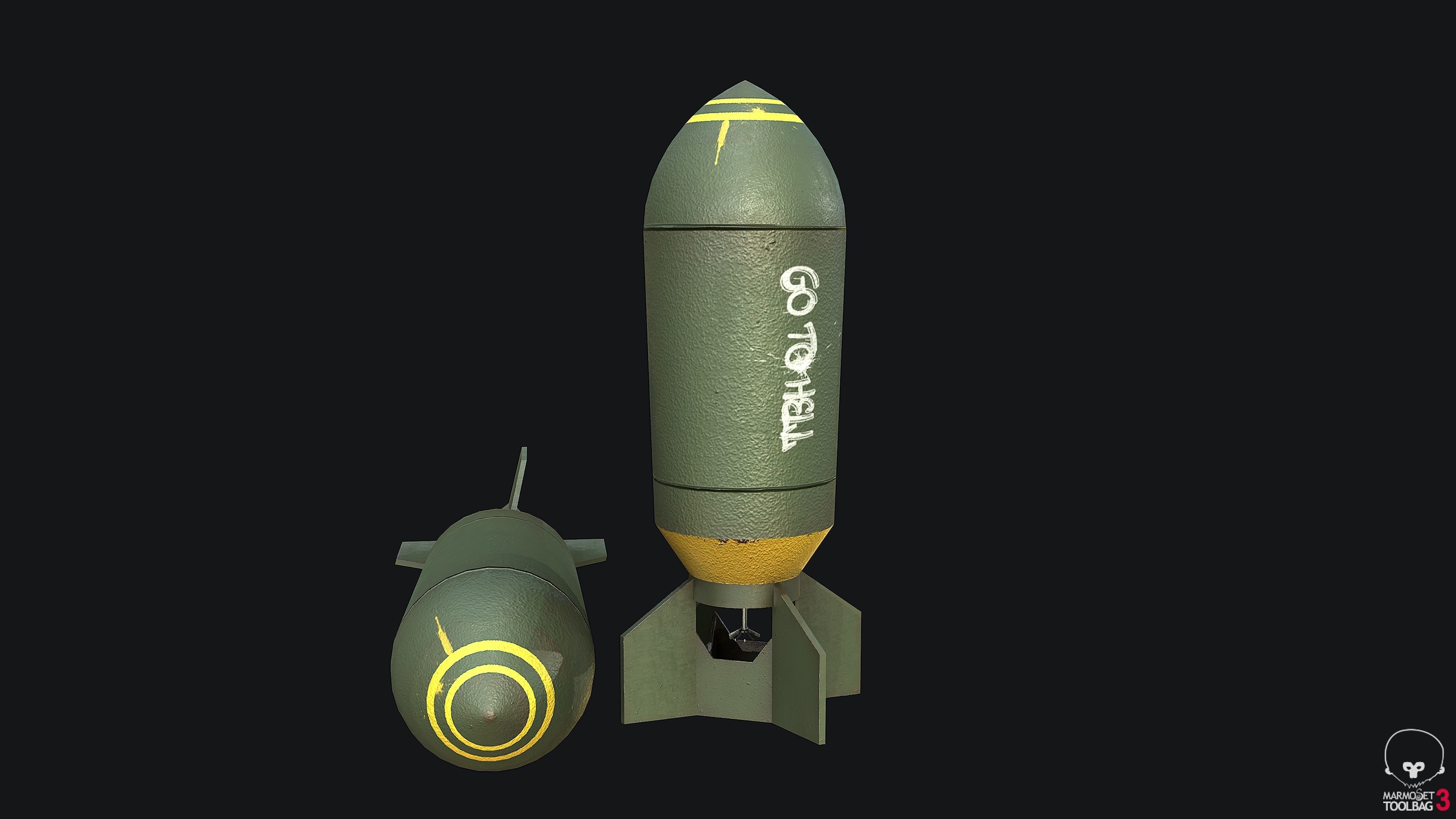3D model WWII US Torpedo Bomb PBR VR / AR / low-poly | CGTrader