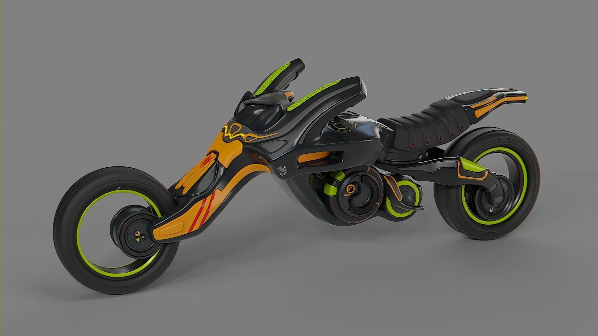 Futuristic motorbike concept model 3D model | CGTrader