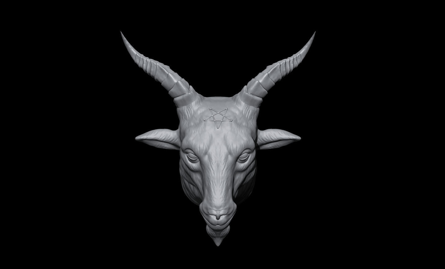 Baphomet Head 3D model 3D printable | CGTrader