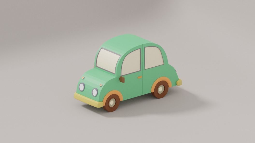 Cartoon Low Poly Car 3D model | CGTrader