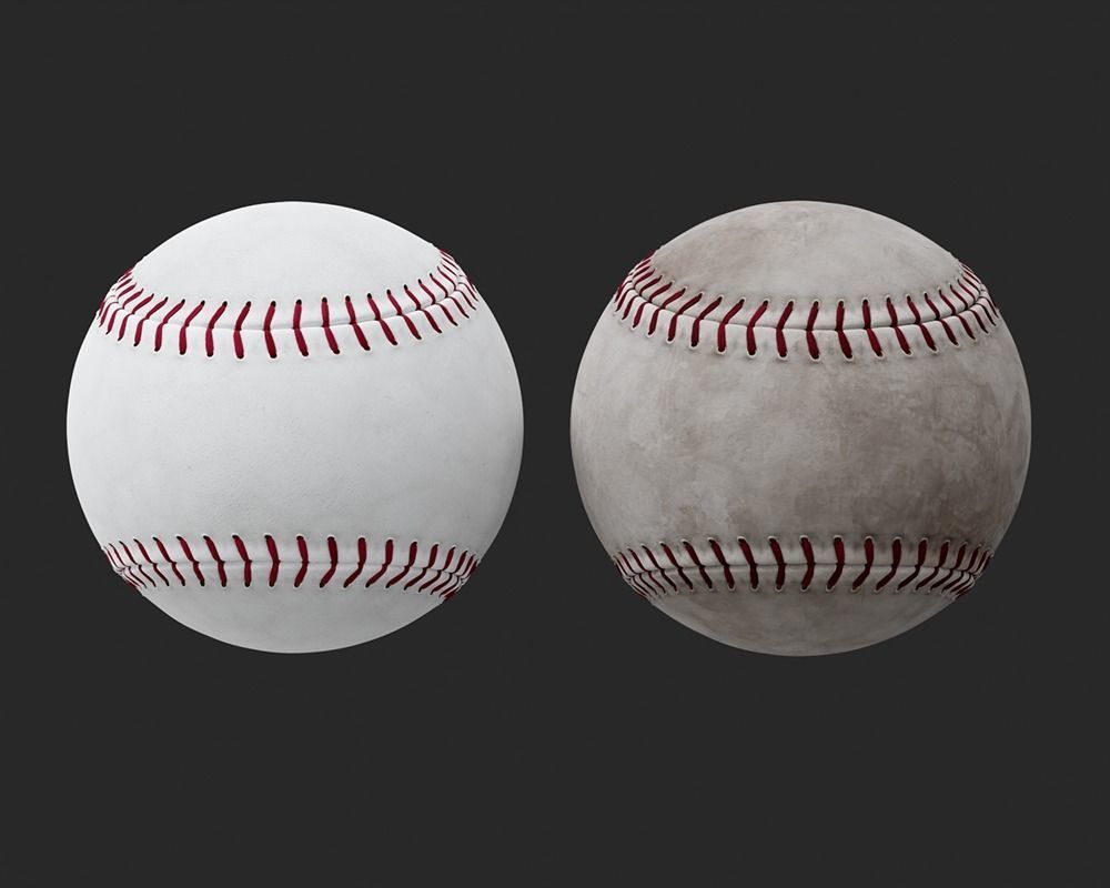 Baseball balls with textures 3D model | CGTrader