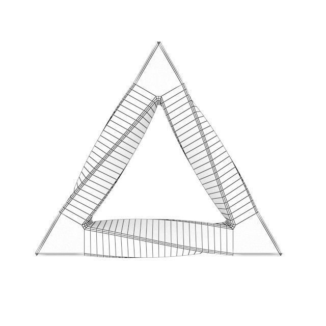Twisted Triangle 3D model 3D printable | CGTrader