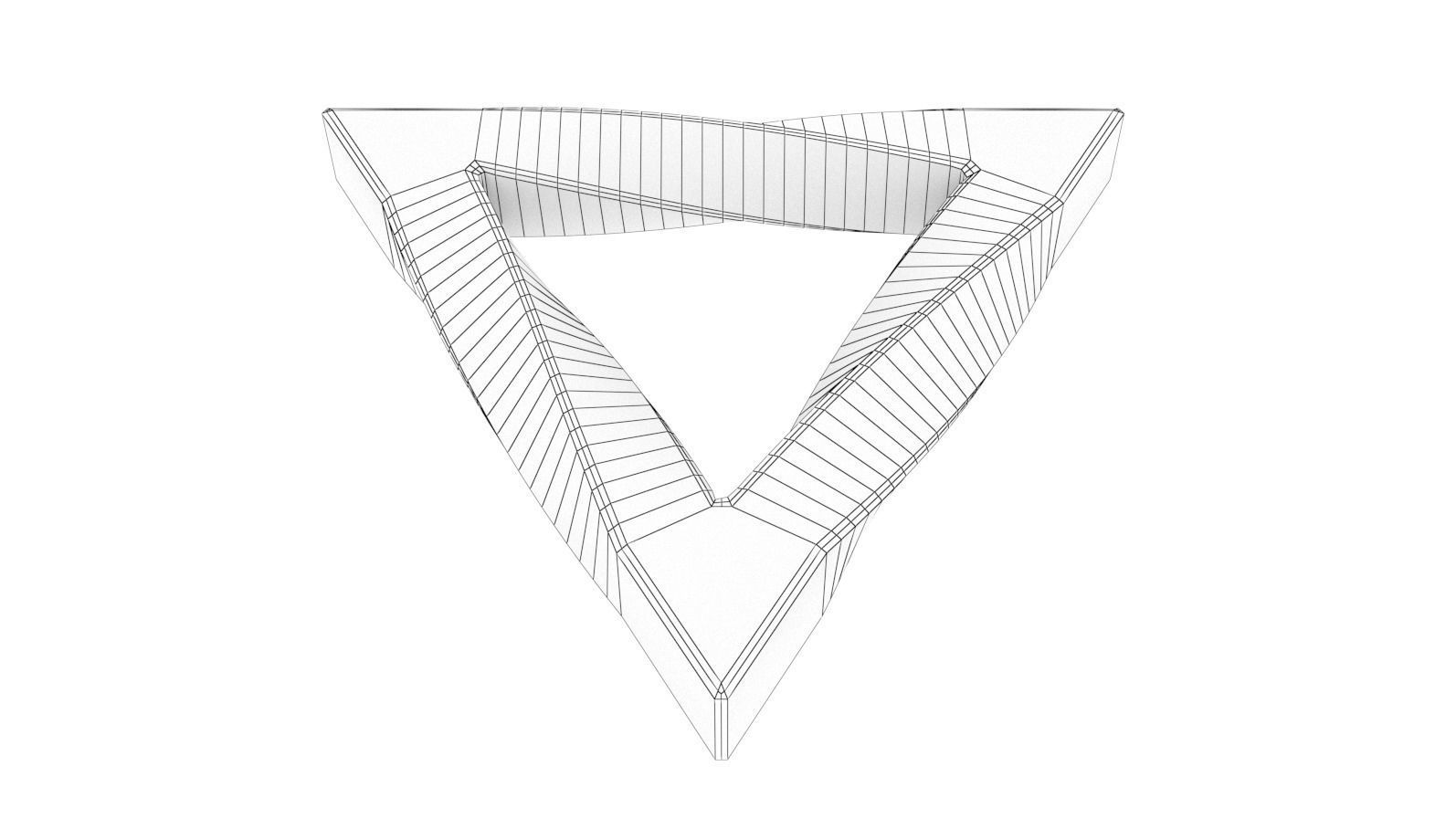 Twisted Triangle 3D model 3D printable | CGTrader