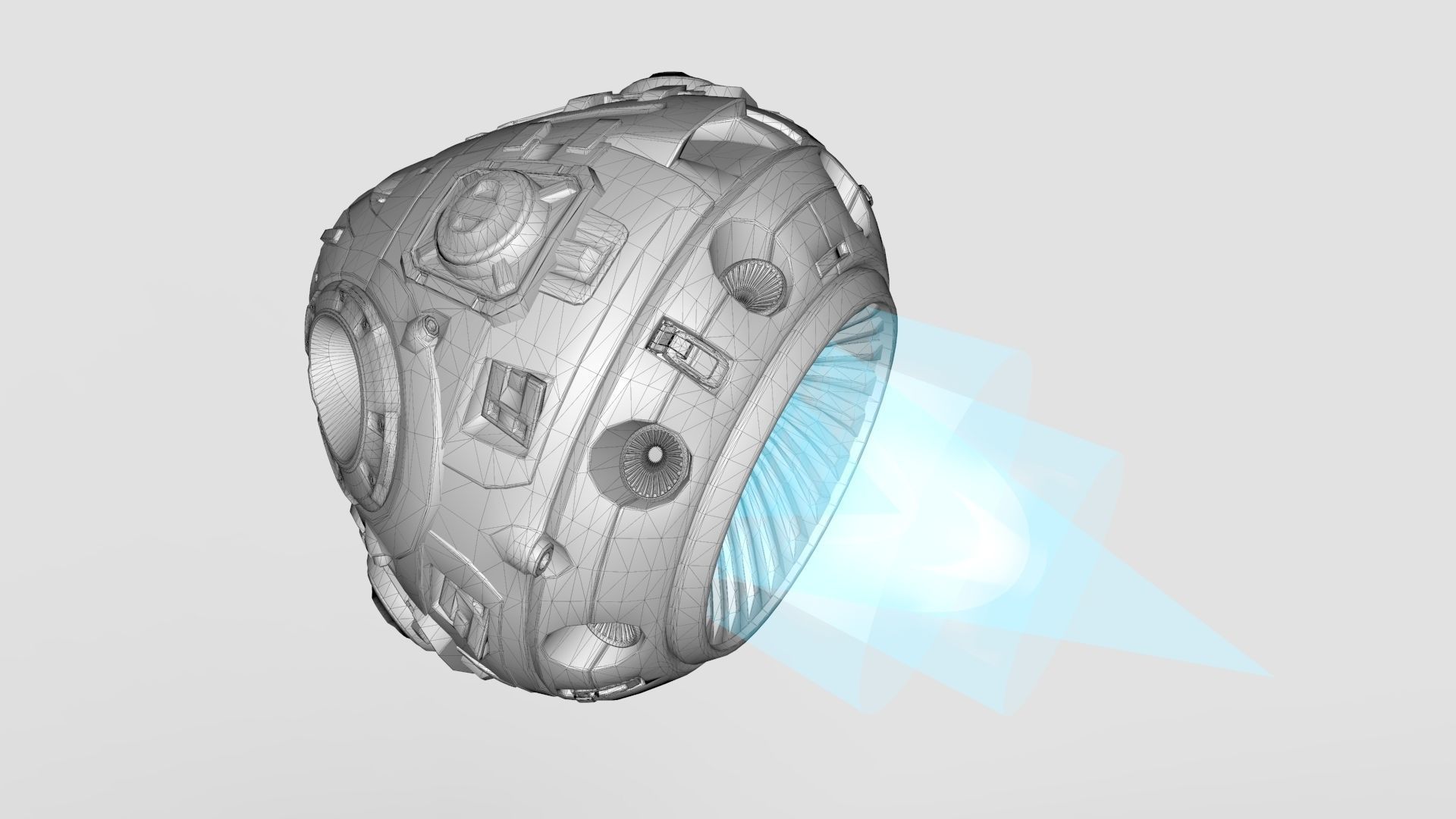 Sci-Fi hover unit free 3D model | CGTrader