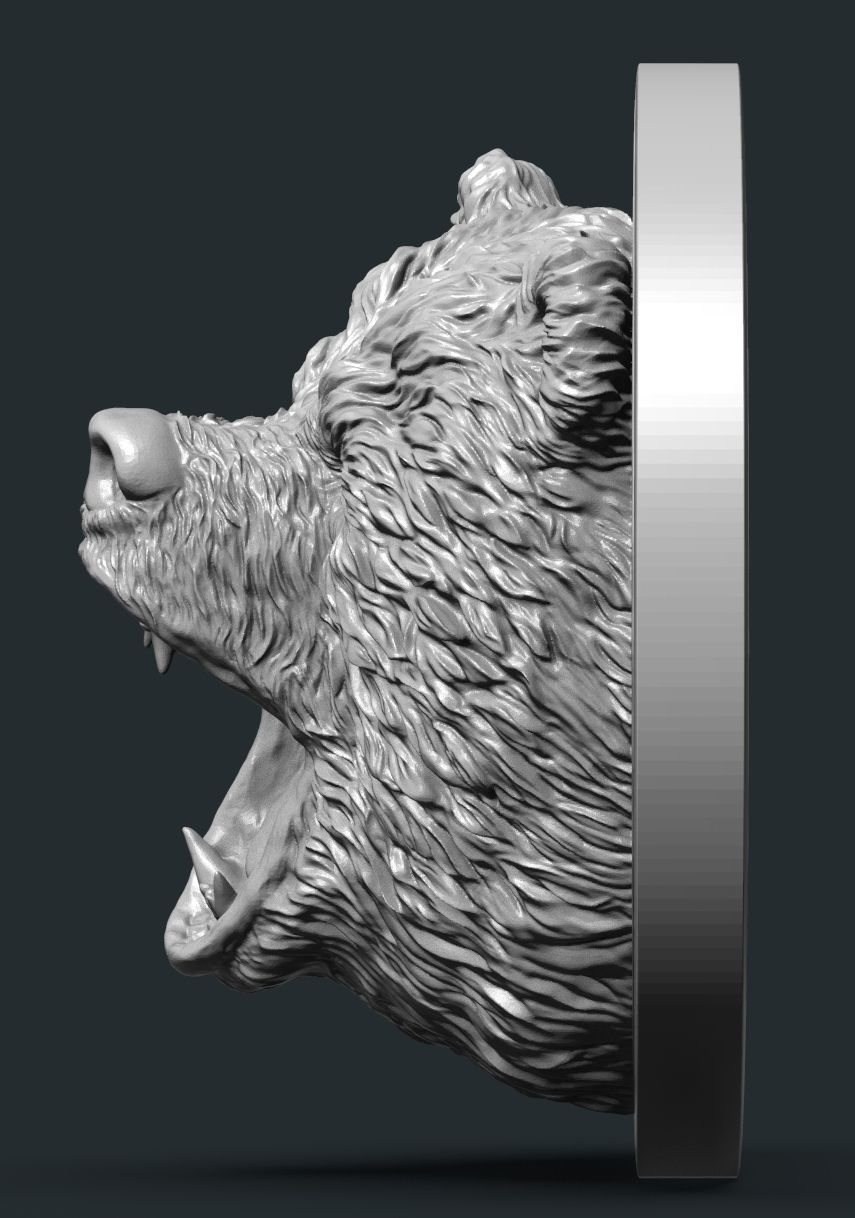 Bear bas-relief 3D model 3D printable | CGTrader