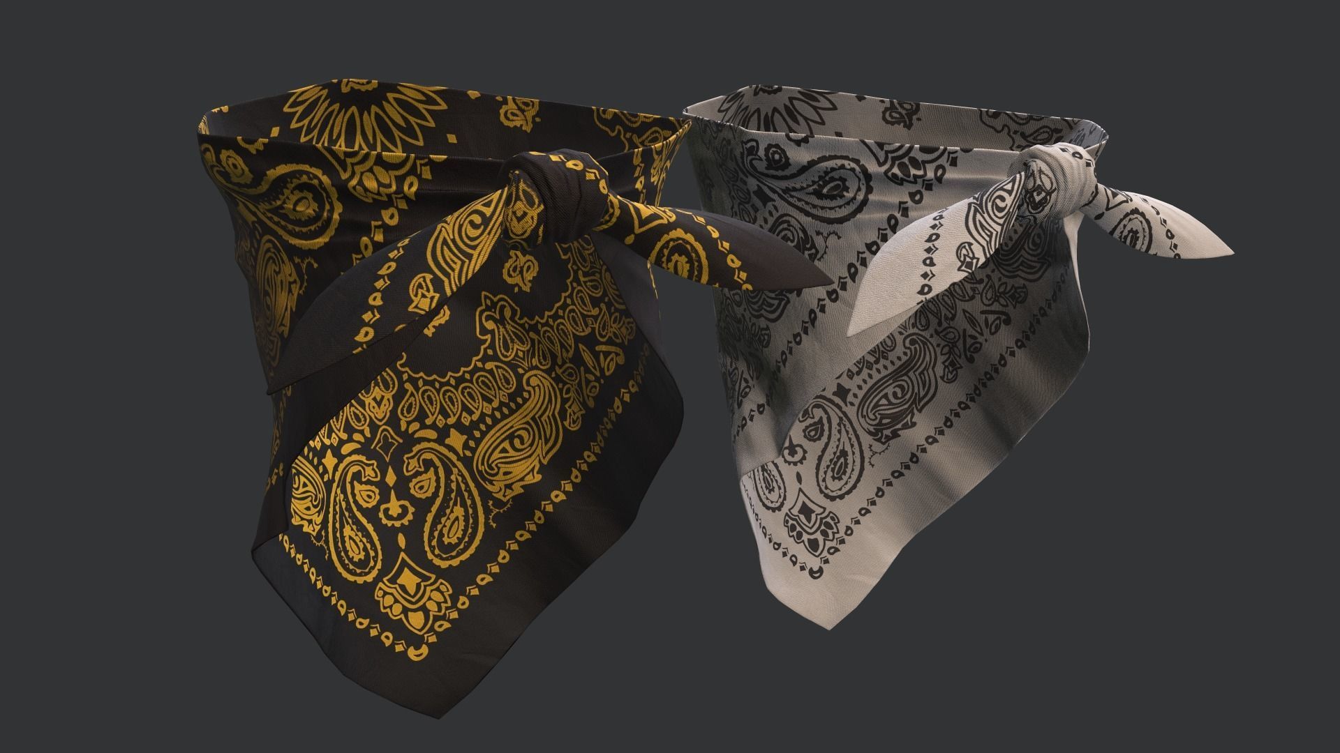 3D model Bandanas two paisley VR / AR / low-poly | CGTrader