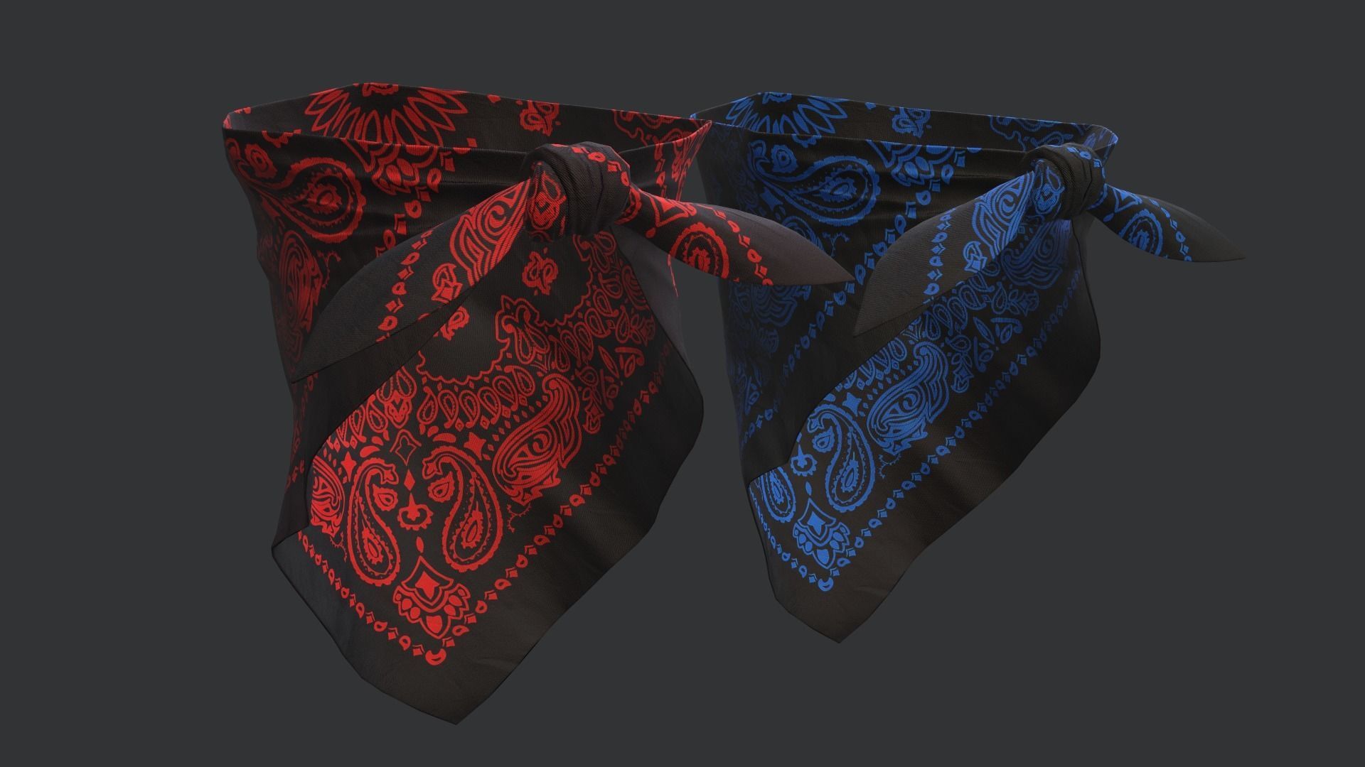 3D model Bandanas two paisley VR / AR / low-poly | CGTrader