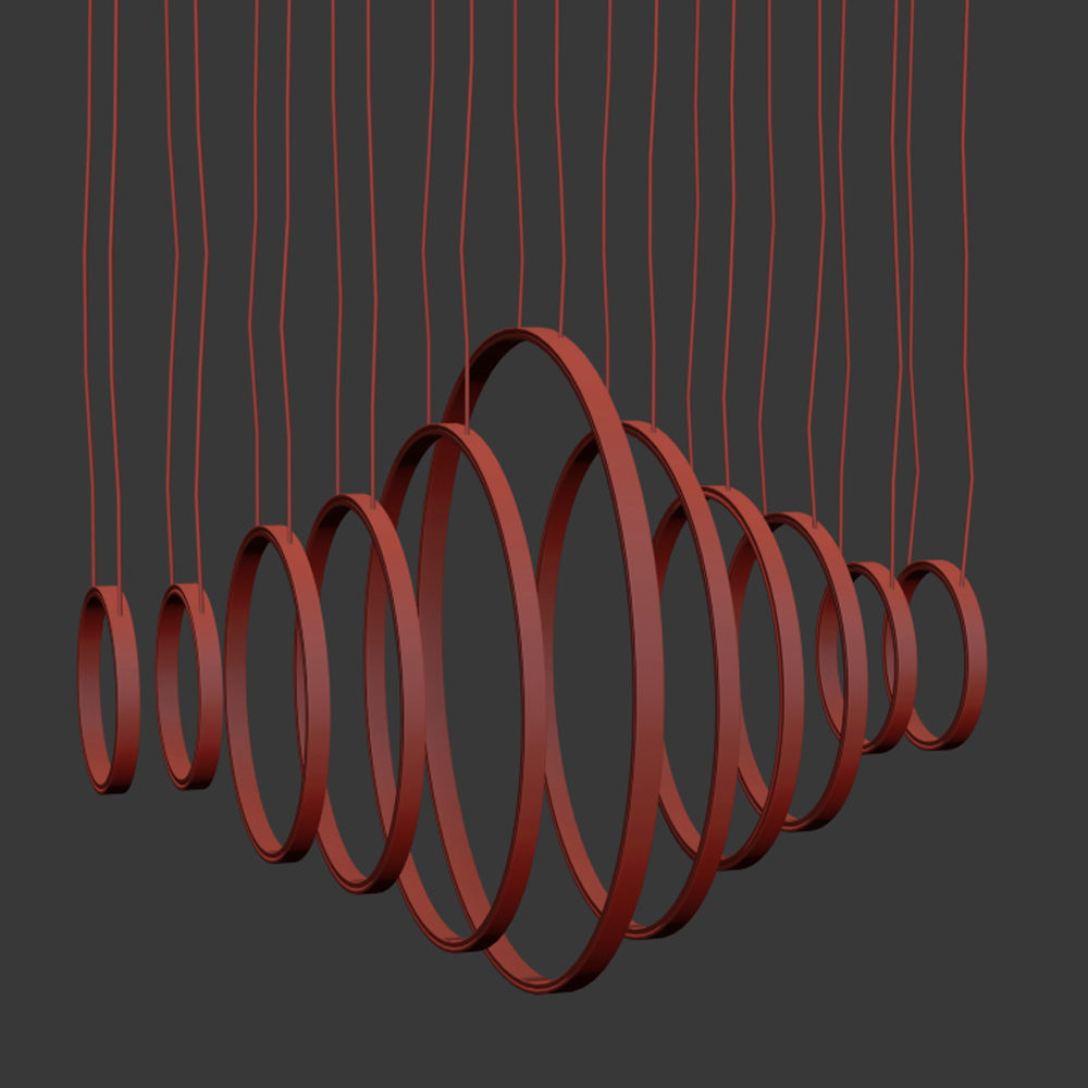 Ring Ceiling Light Collection 3D model | CGTrader