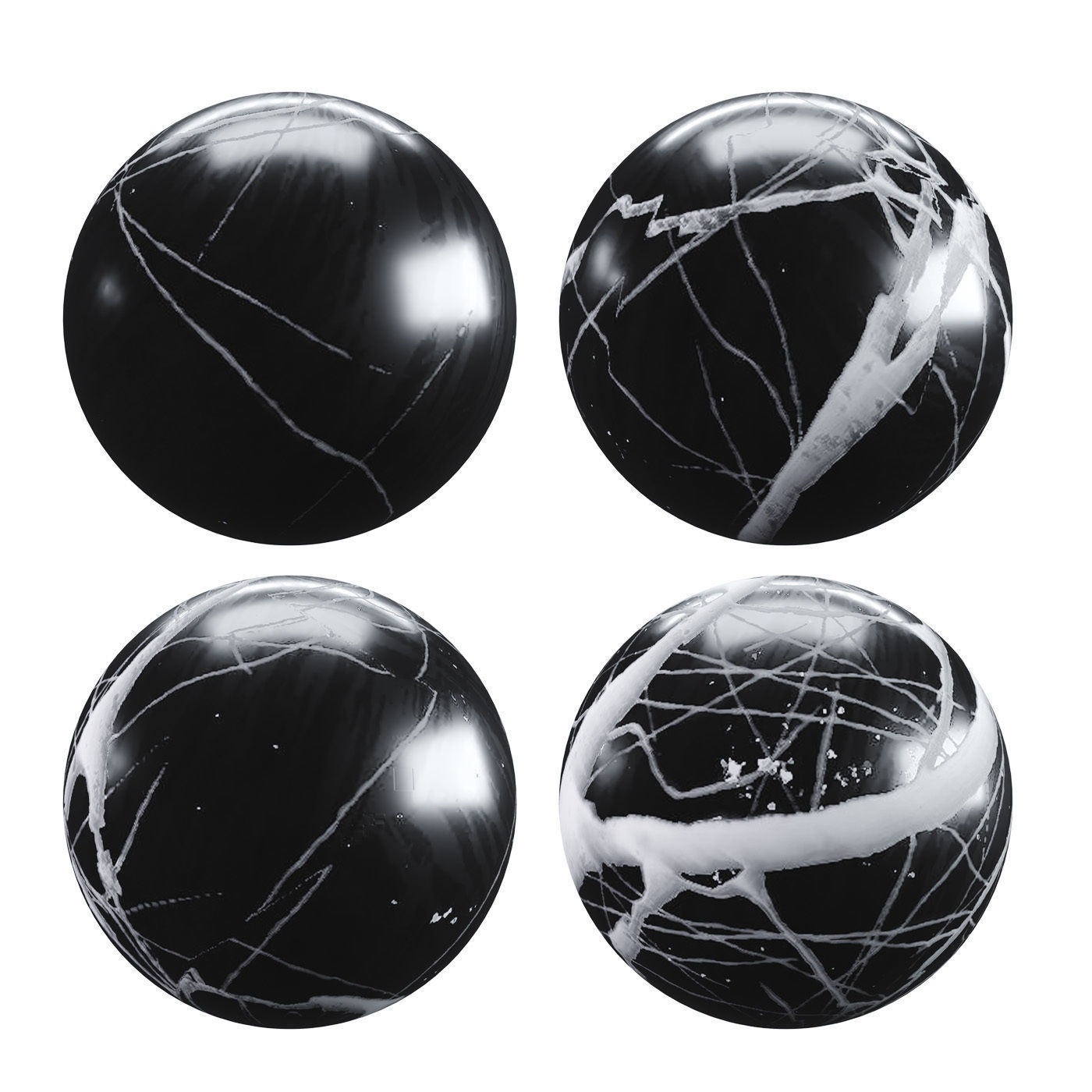Texture Black Marble Texture PBR Vray Corona 400 x 400 cm VR / AR / low ...