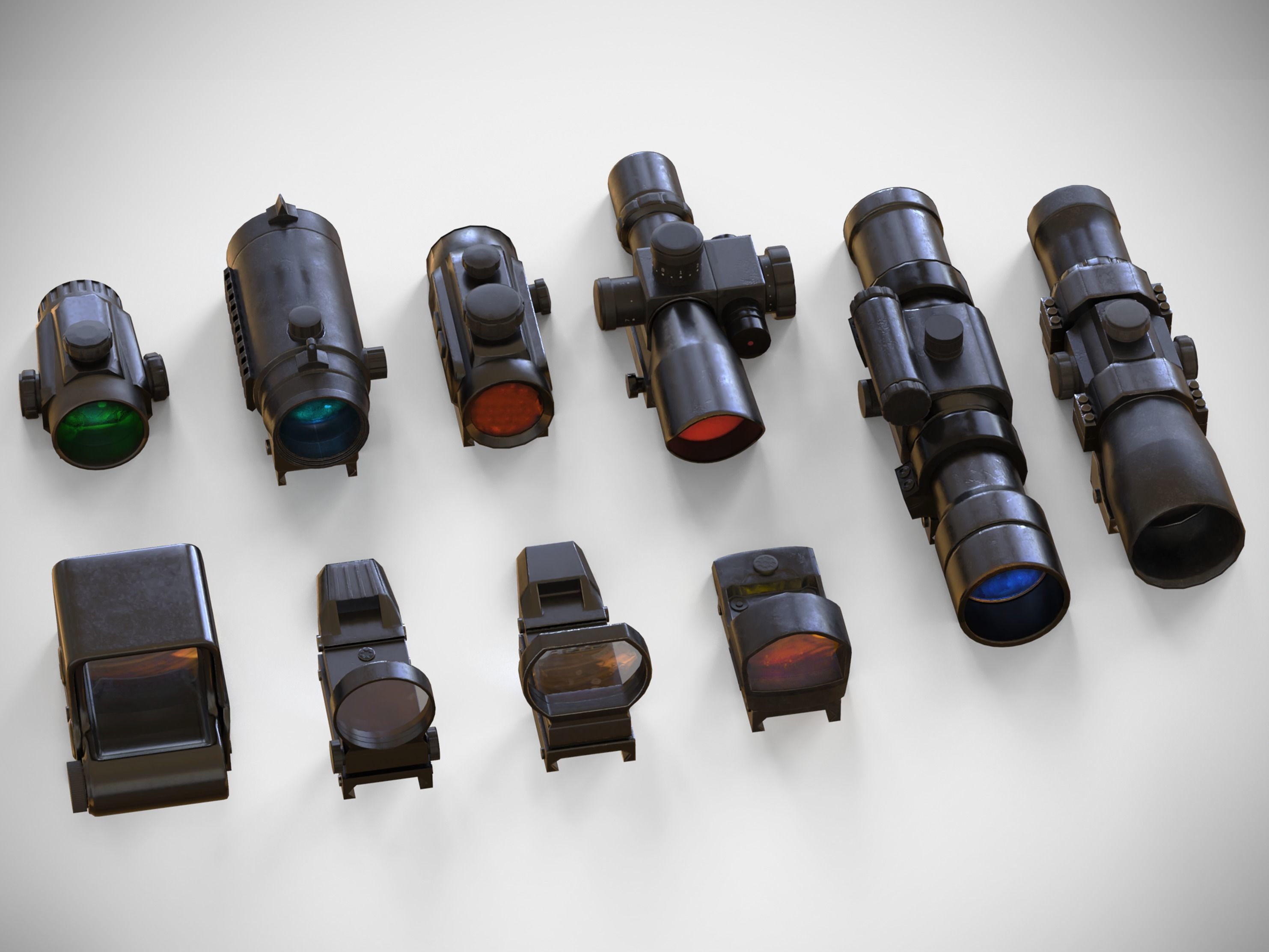 3D model Weapon Customization Pack - 57 Attachments - Gun - PBR VR / AR ...