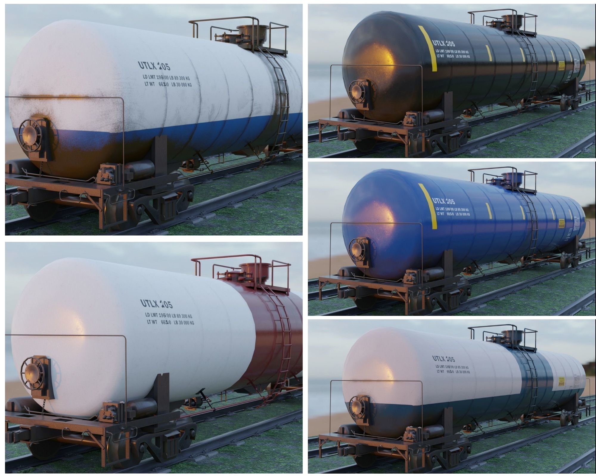 3D model Railway Tank Car - Railroad - Train Tank Wagon Low-poly 3D ...