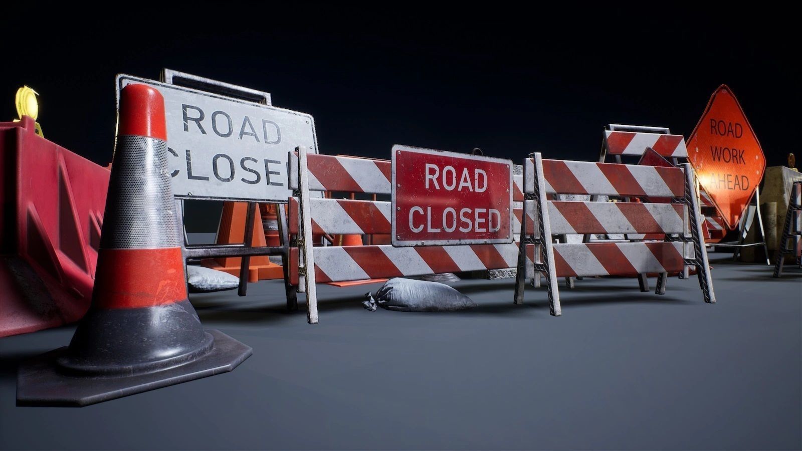 3D model Barriers and Barricades VR / AR / low-poly | CGTrader