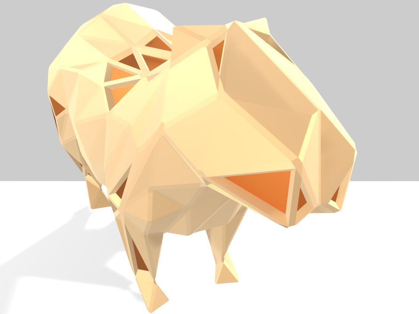 Polygonal Capybara Parametric 3D model 3D printable | CGTrader