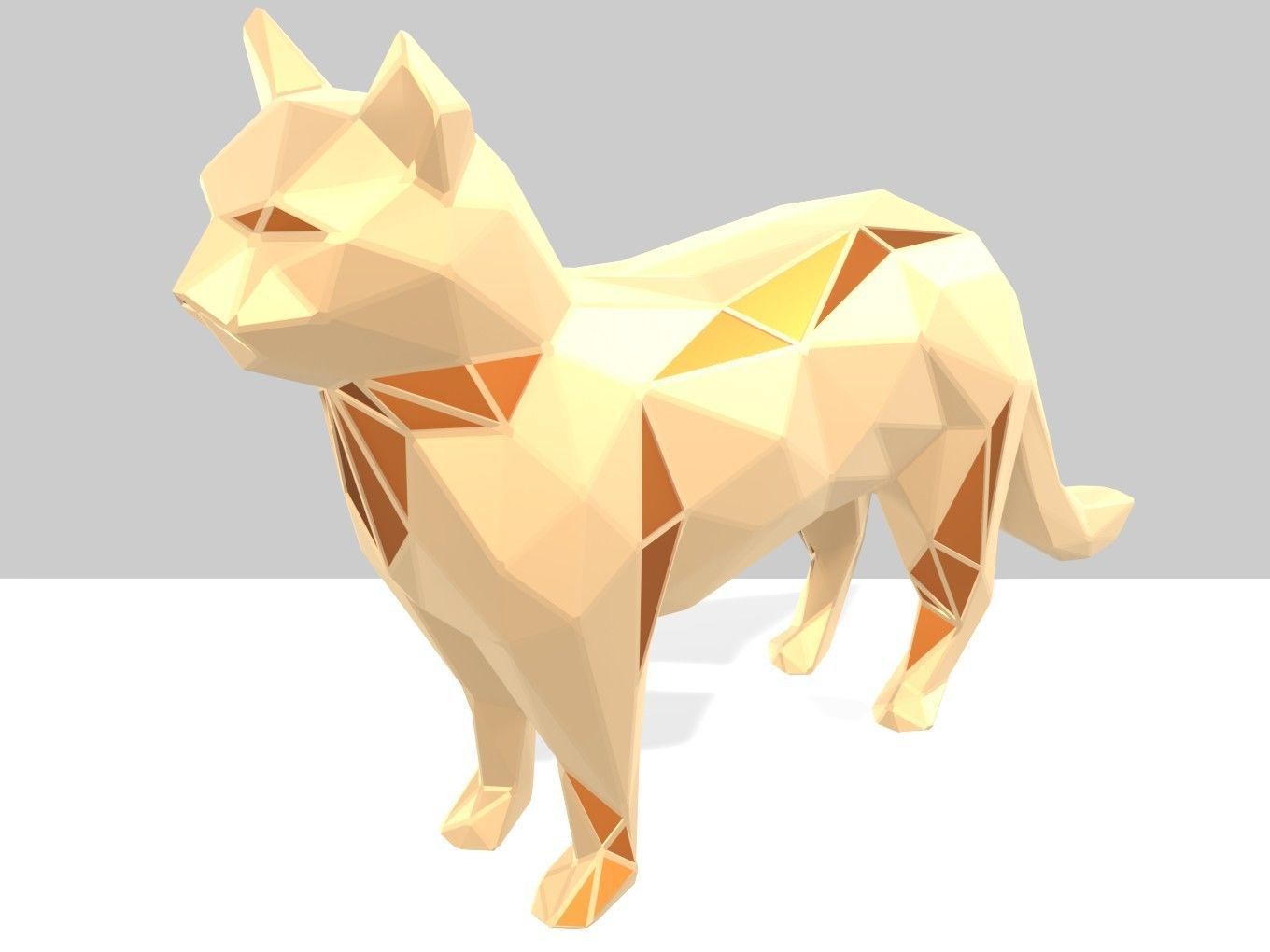 Polygonal Cat Printable 3D model 3D printable | CGTrader