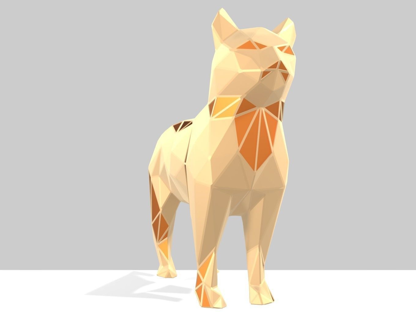 Polygonal Cat Printable 3D model 3D printable | CGTrader