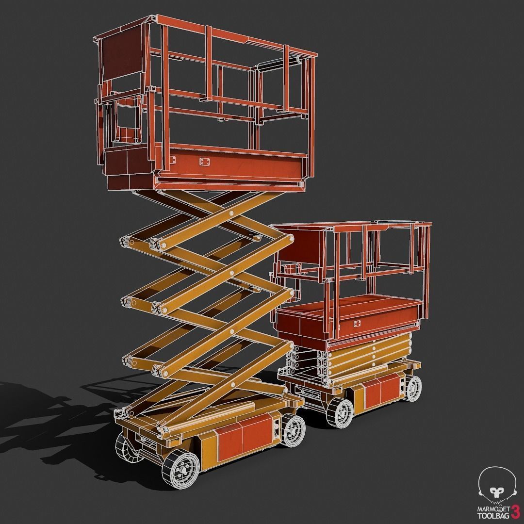 3D model Scissors Lifter Machine Pbr VR / AR / low-poly | CGTrader