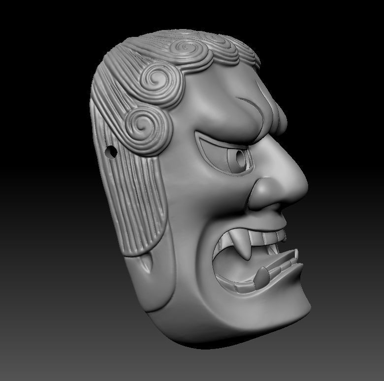 FUDO NOH MASK 3D model 3D printable | CGTrader