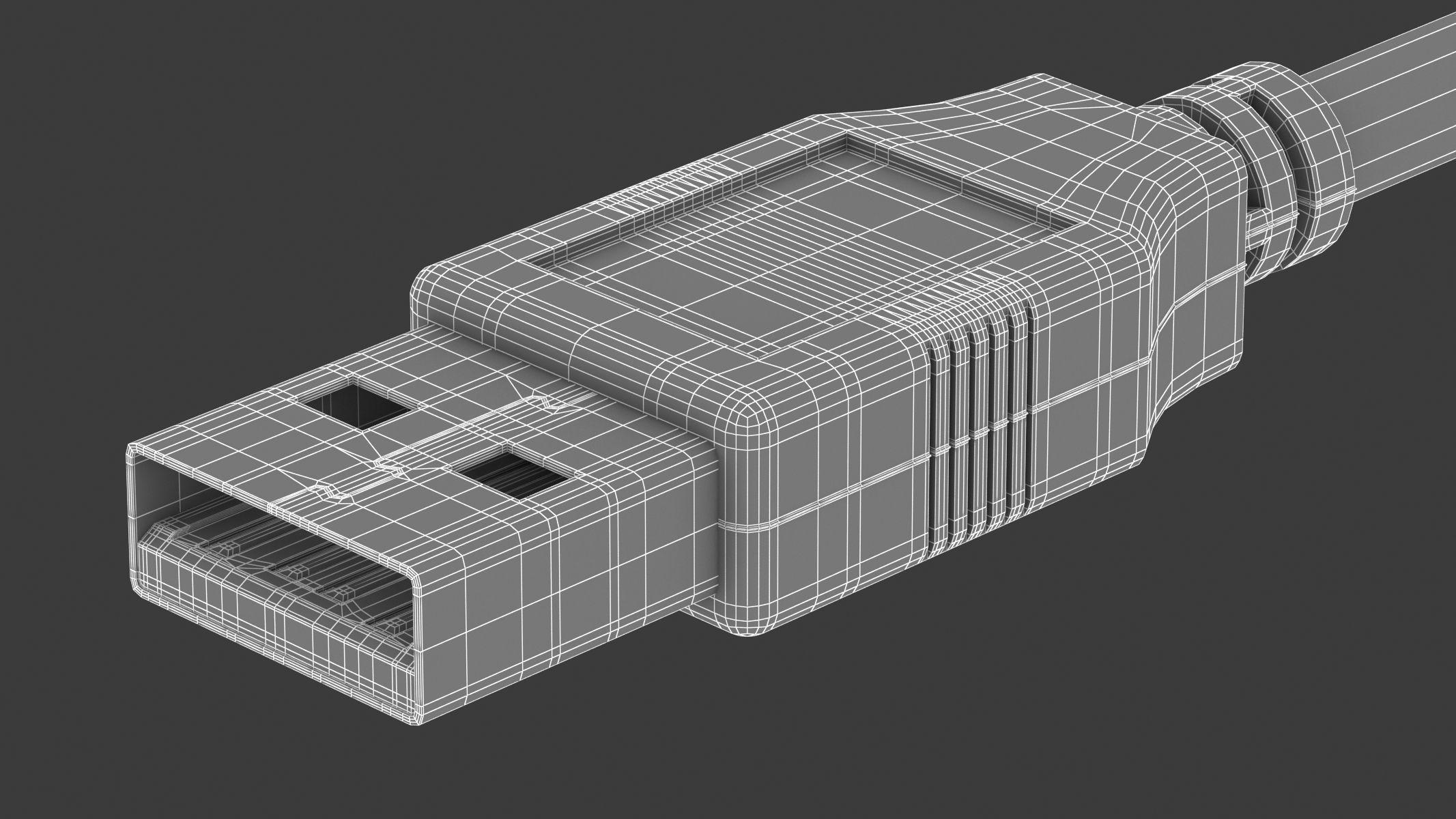 USB Type A Male 3D model | CGTrader