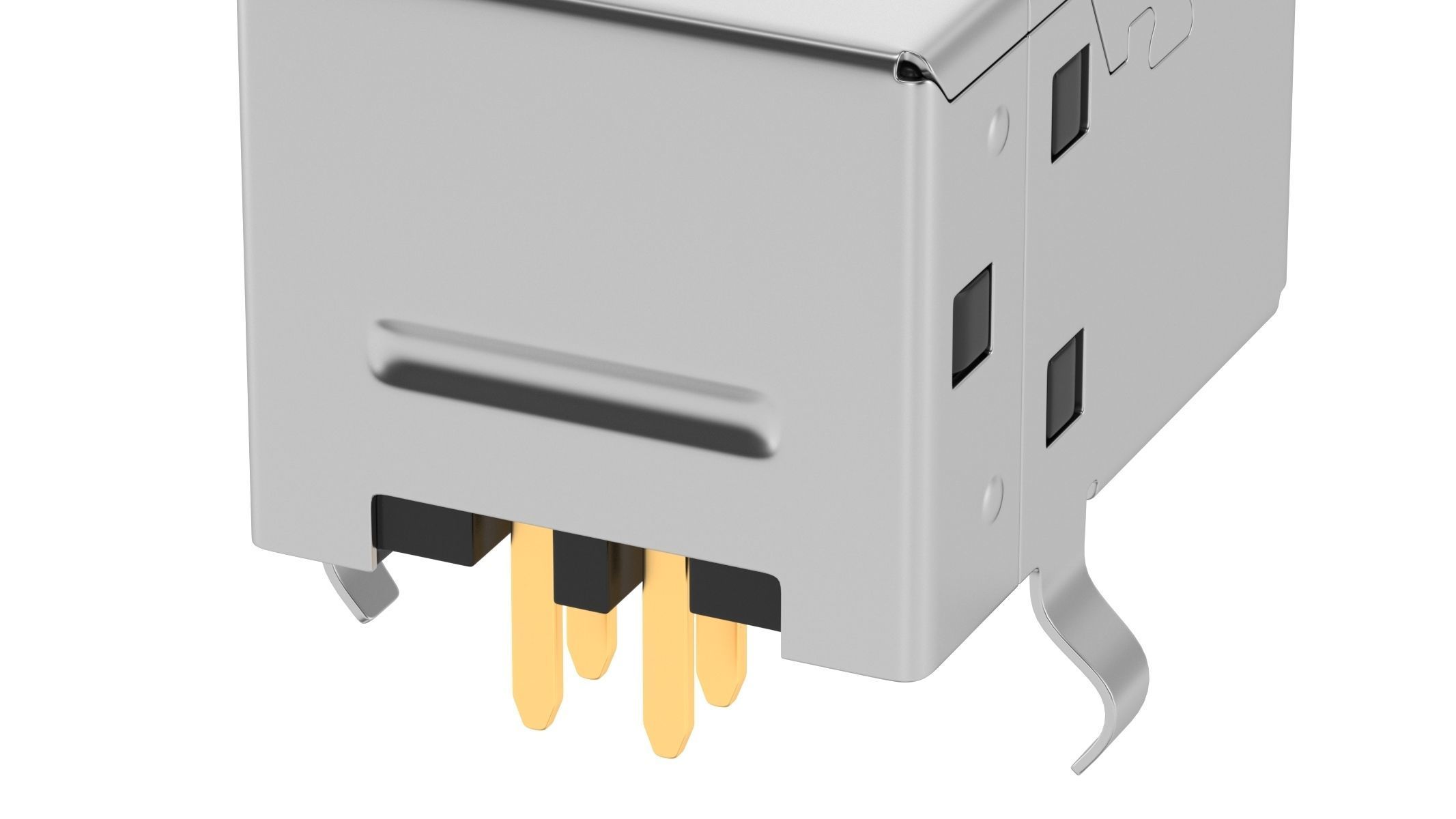 USB Type B Female 3D model | CGTrader