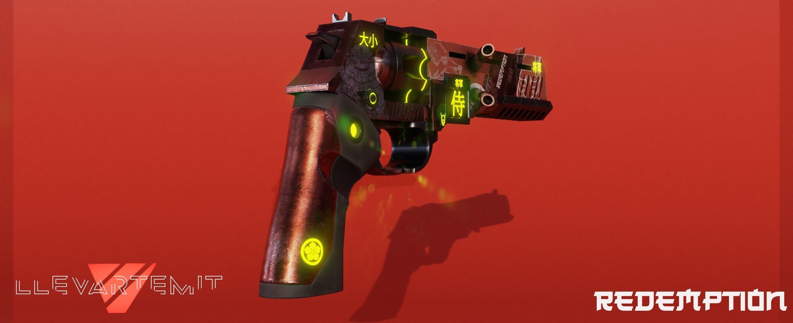 3D model Cyberpunk Revolver VR / AR / low-poly | CGTrader
