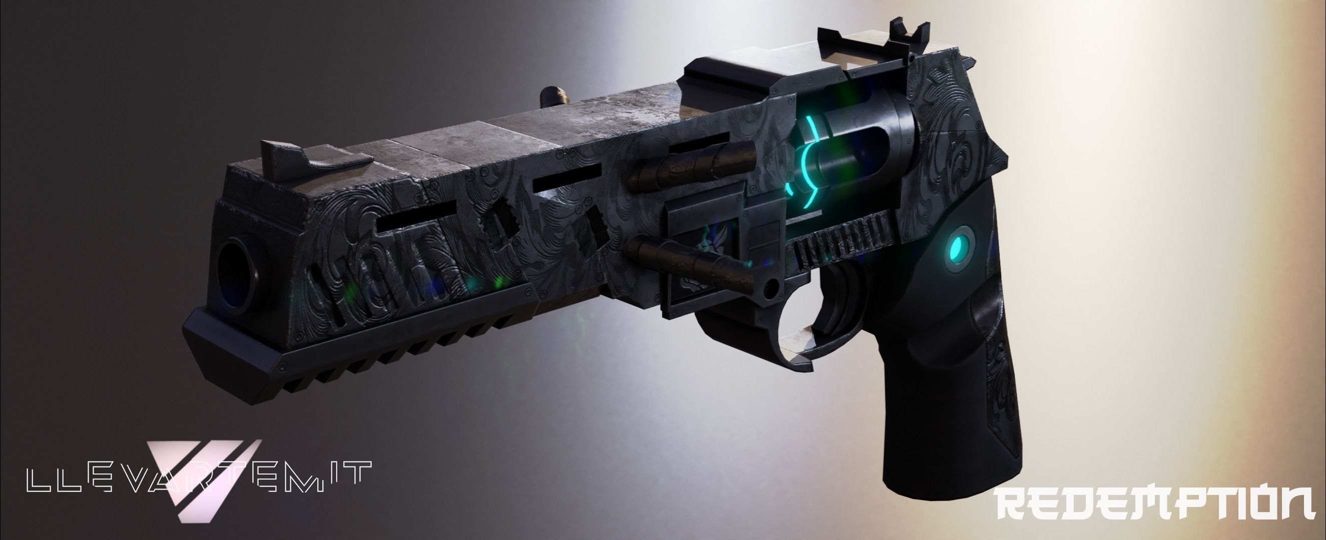 3D model Cyberpunk Revolver VR / AR / low-poly | CGTrader