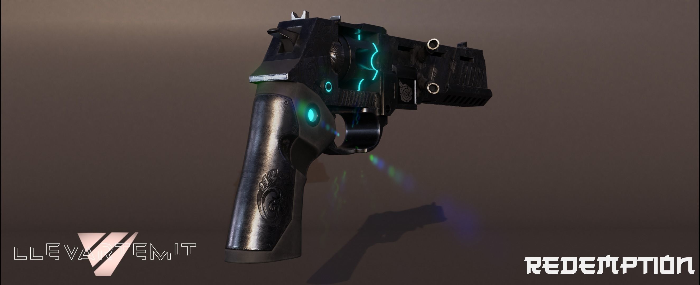 3D model Cyberpunk Revolver VR / AR / low-poly | CGTrader